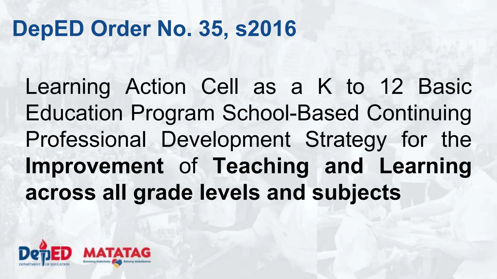 National Learning Camp - Learning action Cell | PPTX