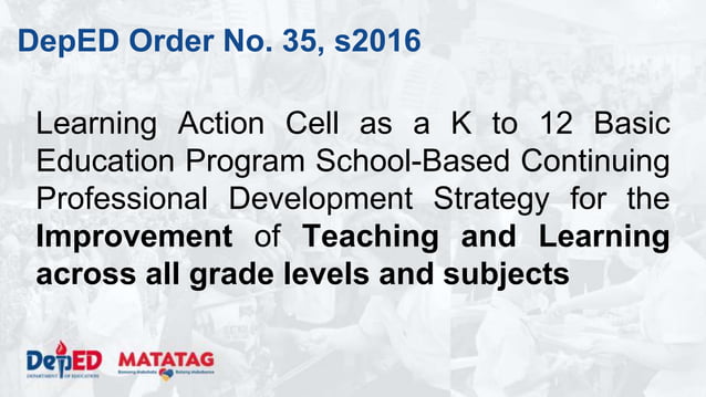 National Learning Camp - Learning action Cell | PPTX