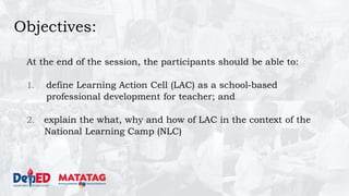 National Learning Camp - Learning action Cell | PPTX