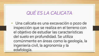 La calicata, y las superficies de los suelos | PDF
