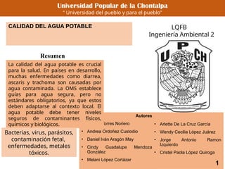 la calidad del agua potable equipo 3 (1).pptx