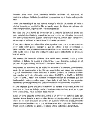 La calidad del producto y la calidad del proceso | DOCX