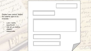 LA CARTA FORMAL - català Què sabem, parts i exercicis | PPTX