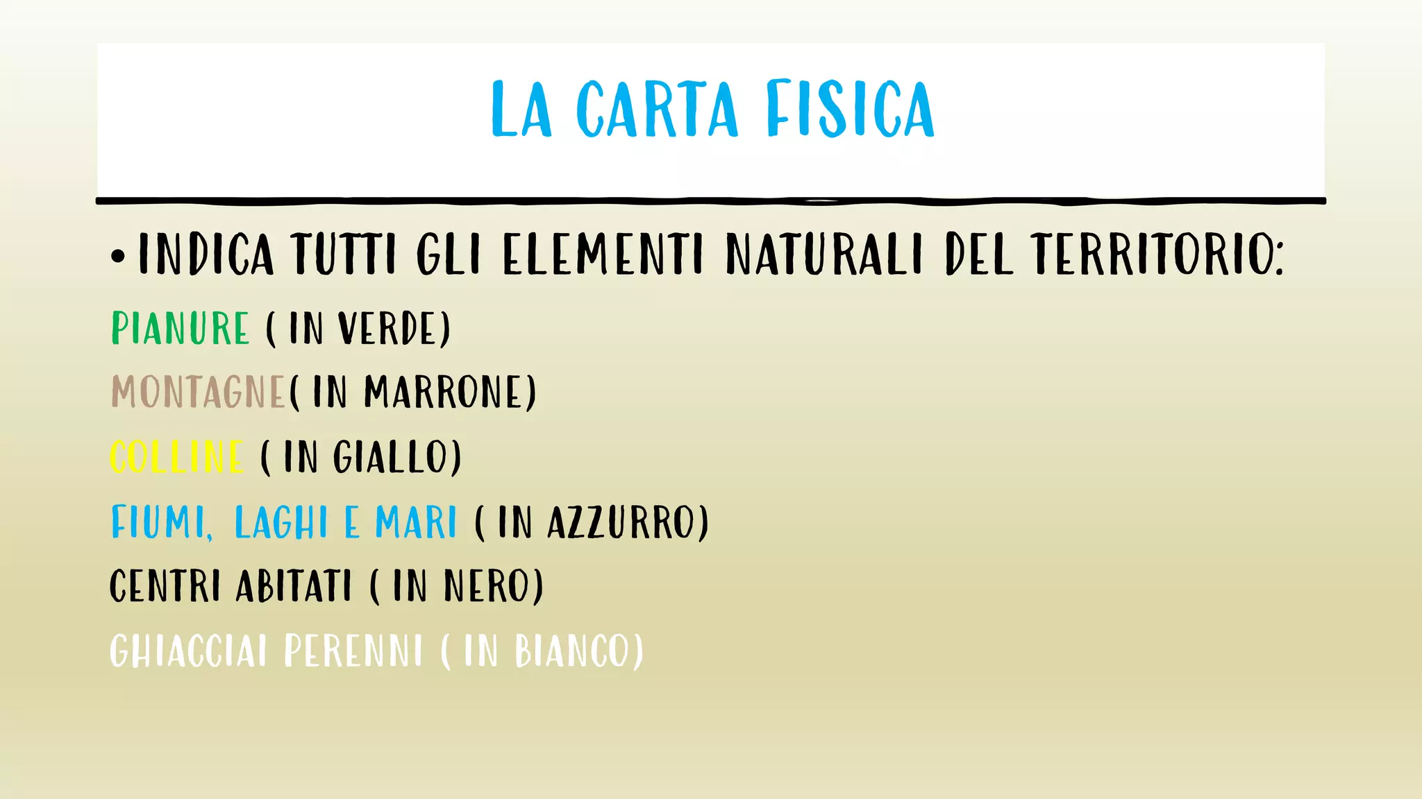 La carta o cartina GEOGRAFIA | PPT