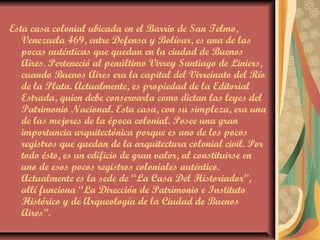 La casa del virrey liniers | PPT