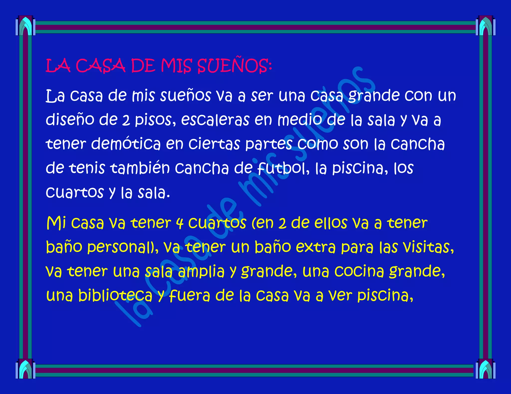 La casa de mis sueños | DOCX