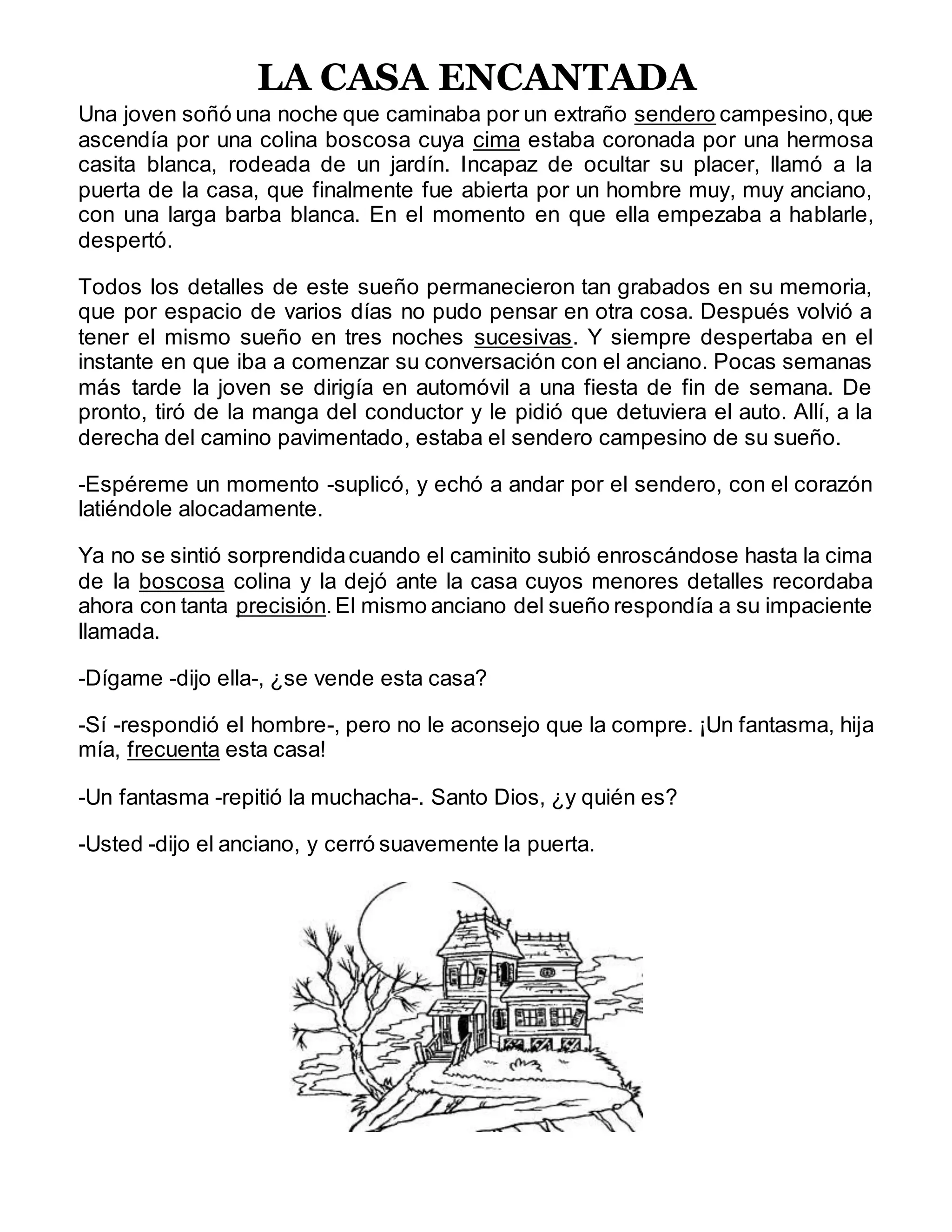 La casa encantada | DOCX