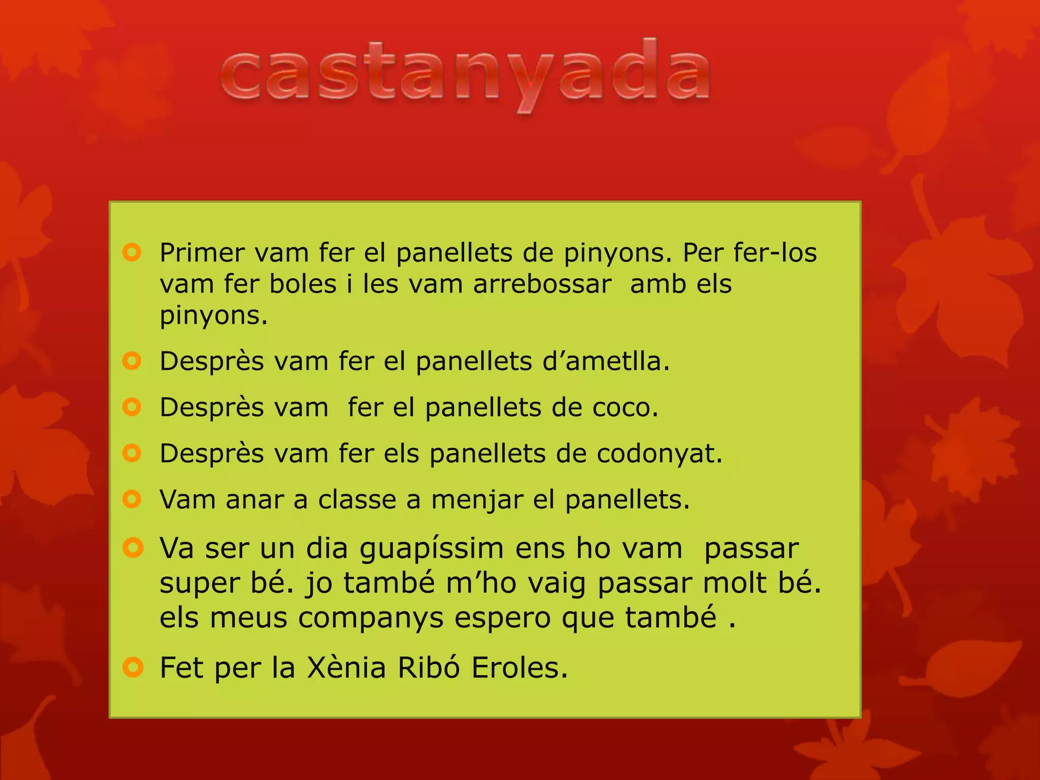 La castanyada | PPTX