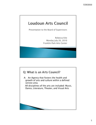 LAC Presentation to Loudoun County Board of Supervisors 7.26.10