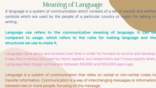Concept and functions of language | PPT