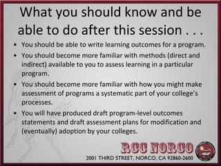 Laccd Program Assessment | PPT | Educational Assessment | Education
