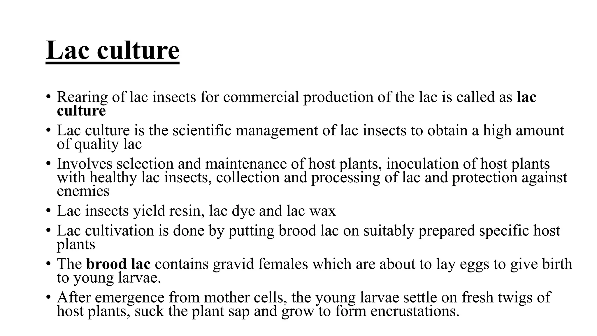 Lac culture entomology agriculture exam portion | PDF