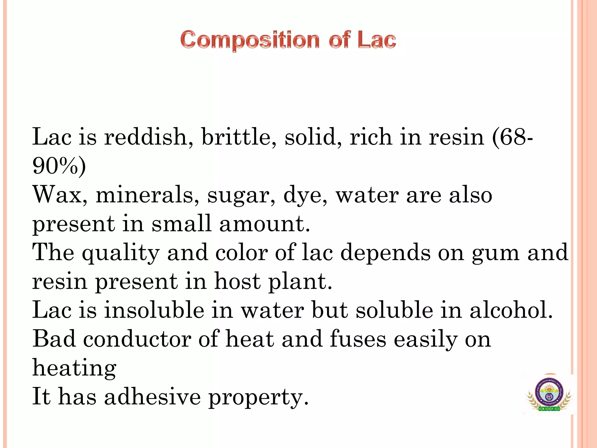 Lac culture and Cultivation | PPT