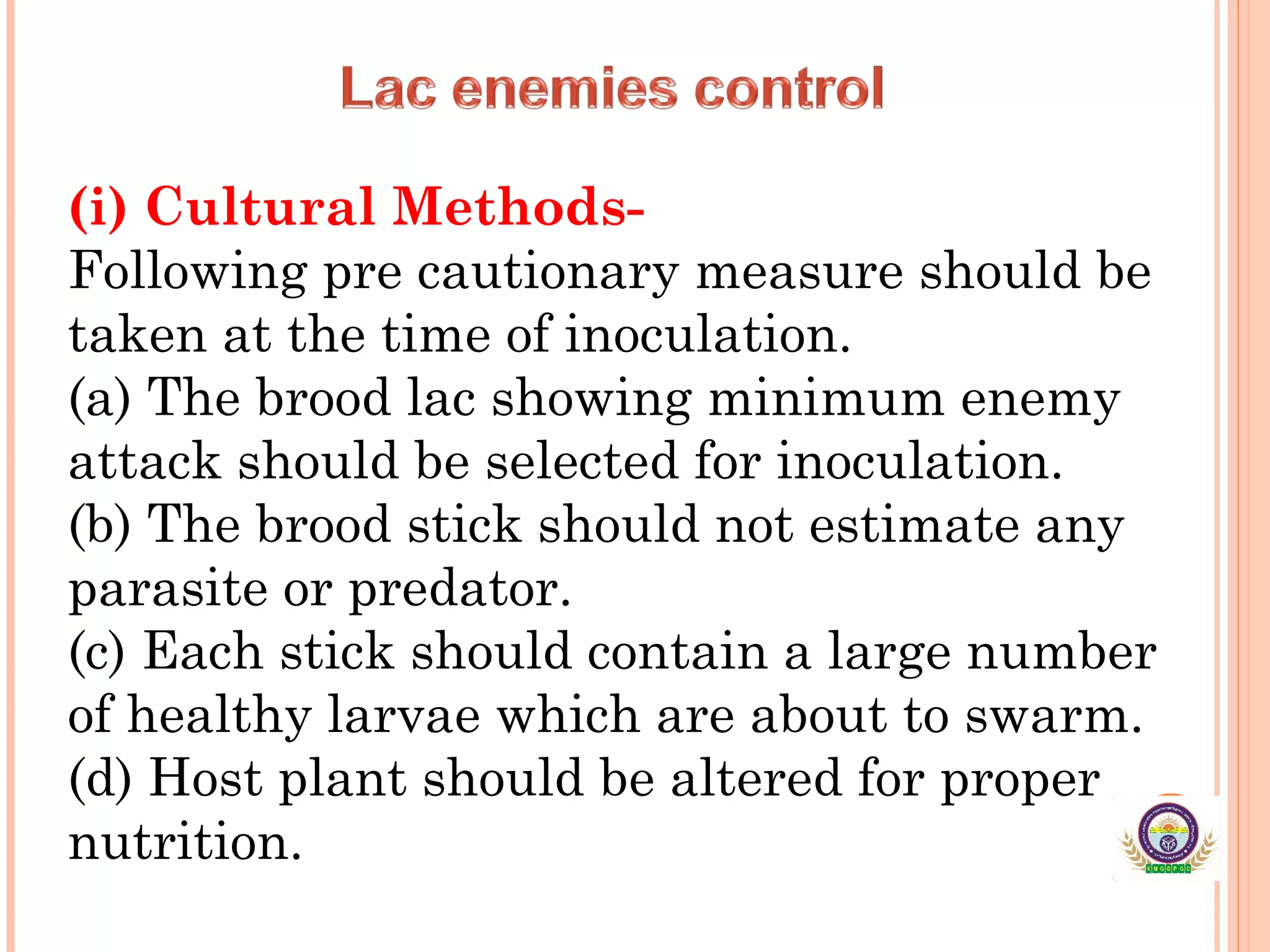 Lac culture and Cultivation | PPT