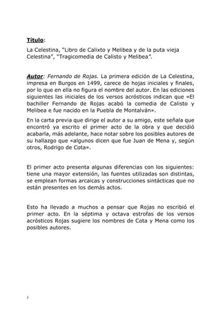 La celestina | PDF