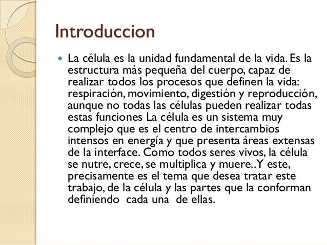 Introduccion De La Celula Para Un Trabajo - Compartir Celular Introduccion De La Celula Para Un Trabajo - Compartir Celular