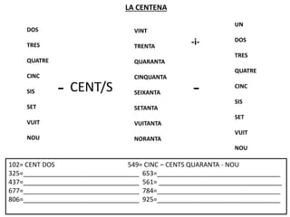 La centena | PPTX