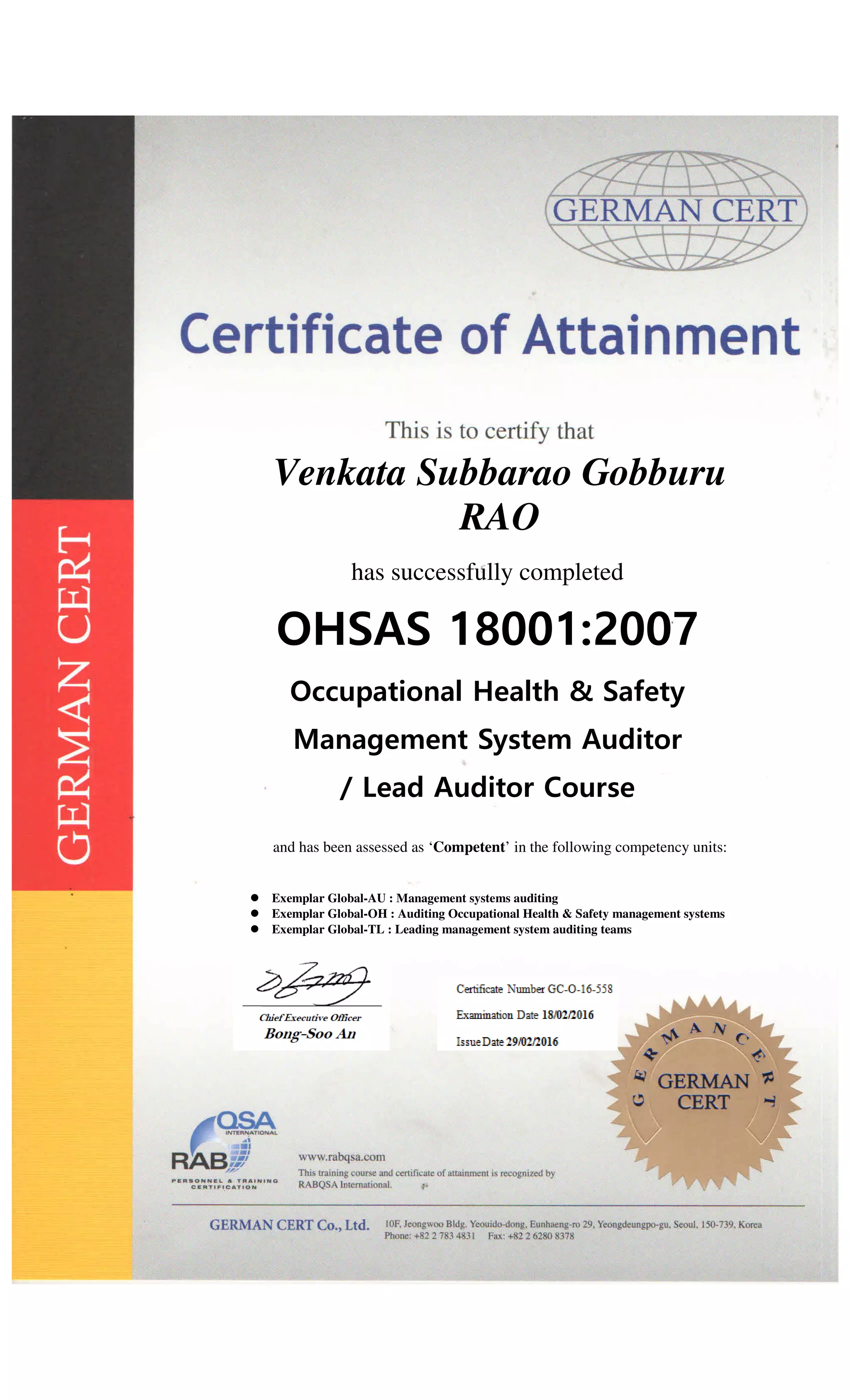 LEAD AUDITOR ISO 9001; LEAD AUDITOR ISO 18001 | PDF