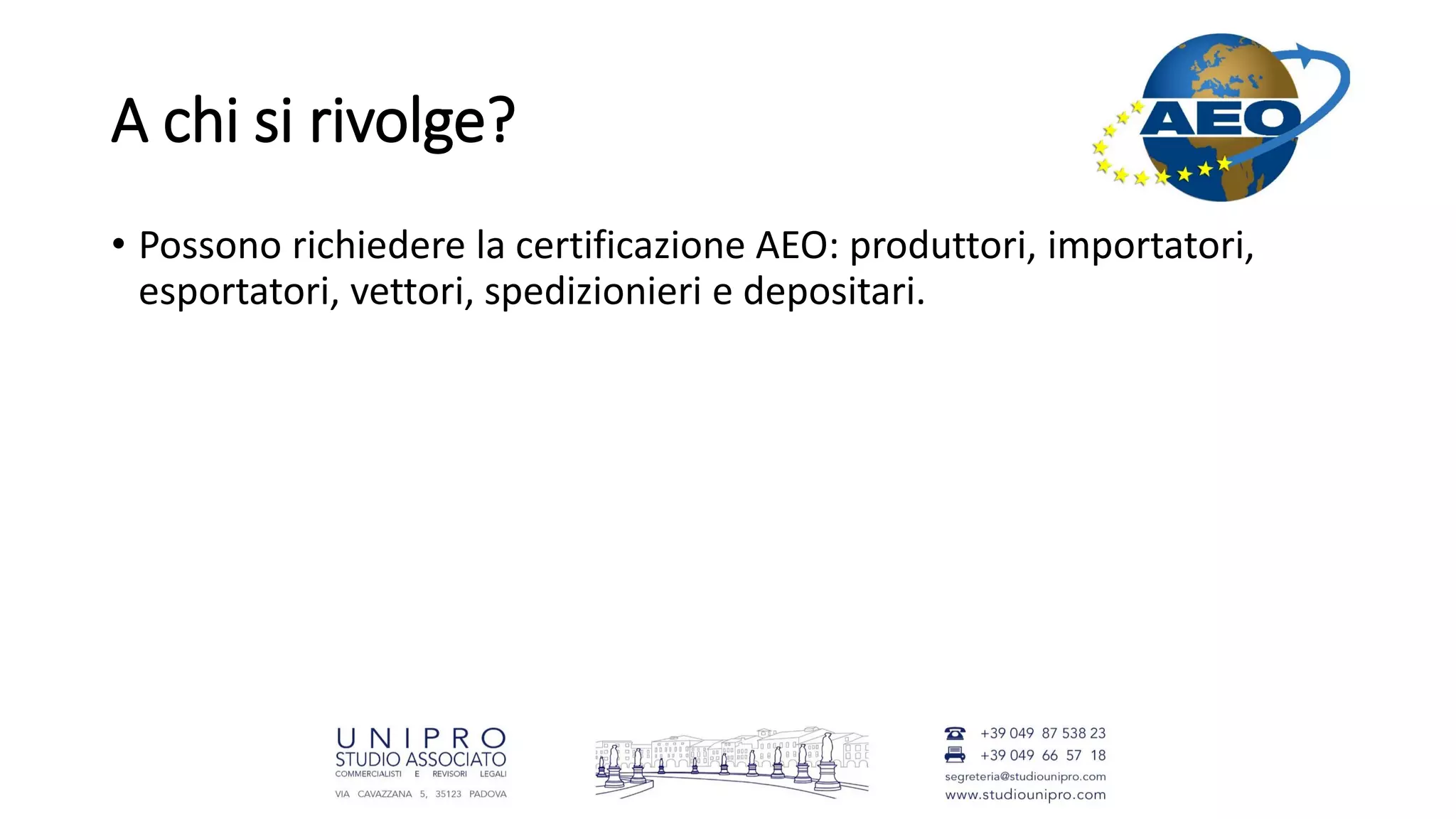 La certificazione AEO | PDF