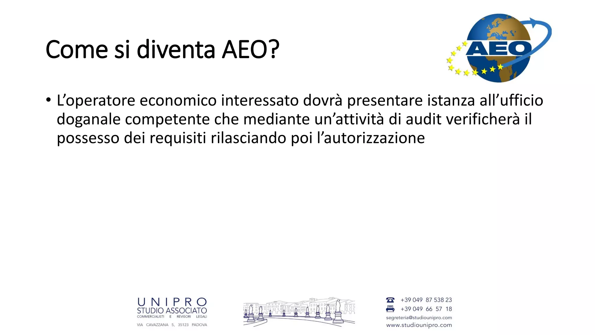 La certificazione AEO | PDF