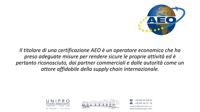 La certificazione AEO | PDF