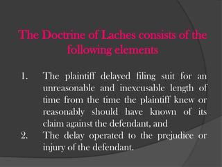 Laches and acquiescence | PPT