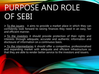 Security Exchange Board Of India(SEBI) | PPTX