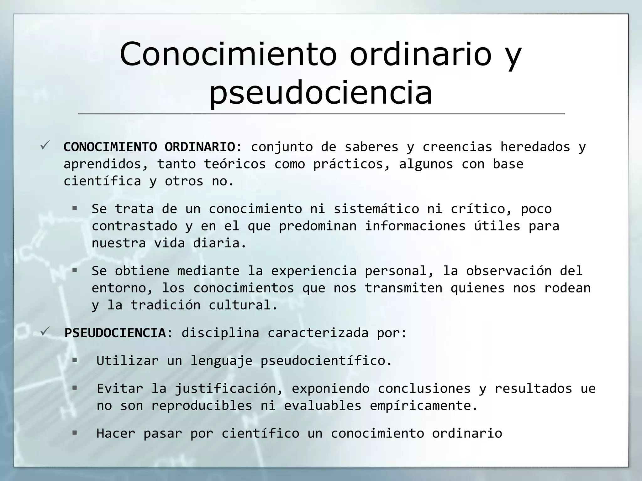 La ciencia y el método científico | PDF