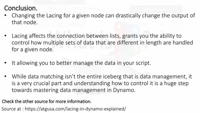 Lacing in dynamo | PPTX | Technology & Computing