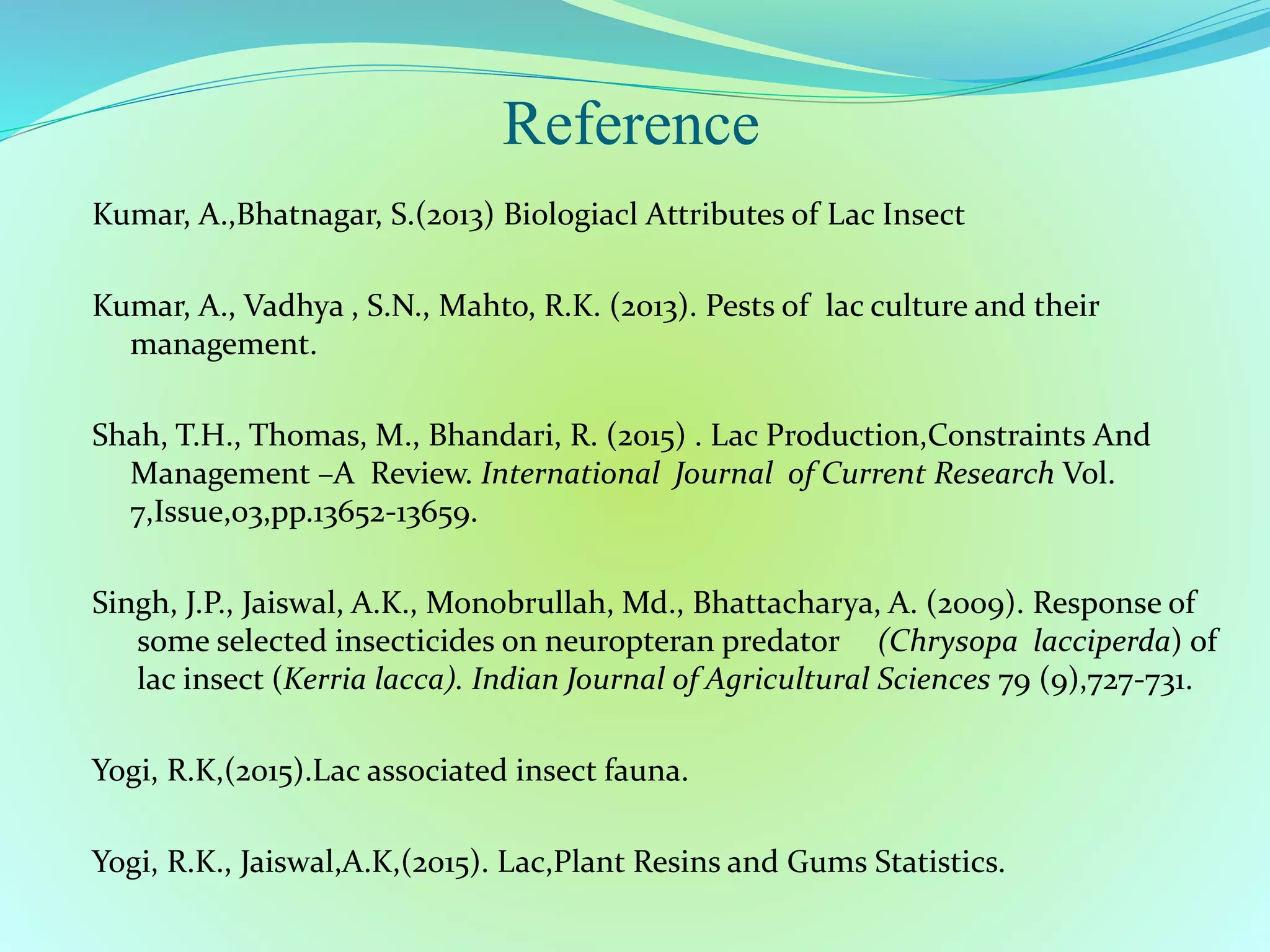 Lac insect, it's natural enemies and their management | PPTX