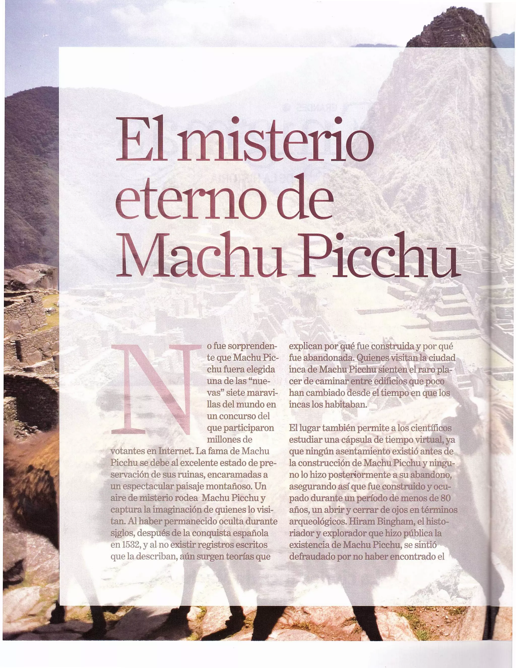La ciudad inca de Machu Picchu | PDF