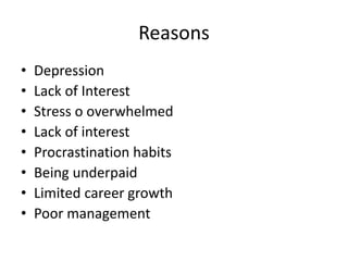 Lack of-interest-in-profession | PPTX | Resume Writing and Advice | Job ...