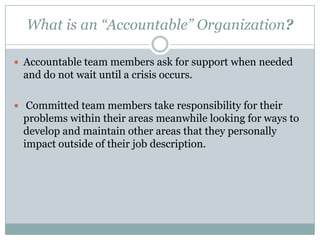 Lack Of Accountability Powerpoint | PPTX