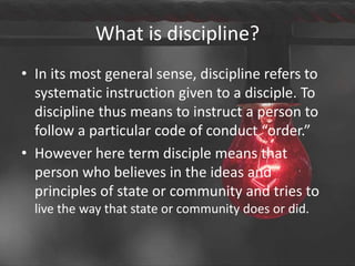 Lack of discipline a national disaster | PPTX