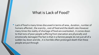 Lack of Food | PPTX