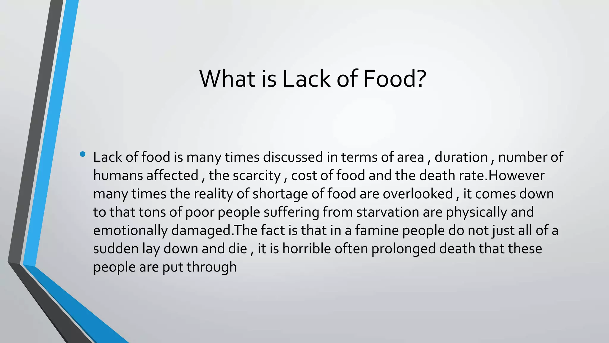 Lack of Food | PPTX