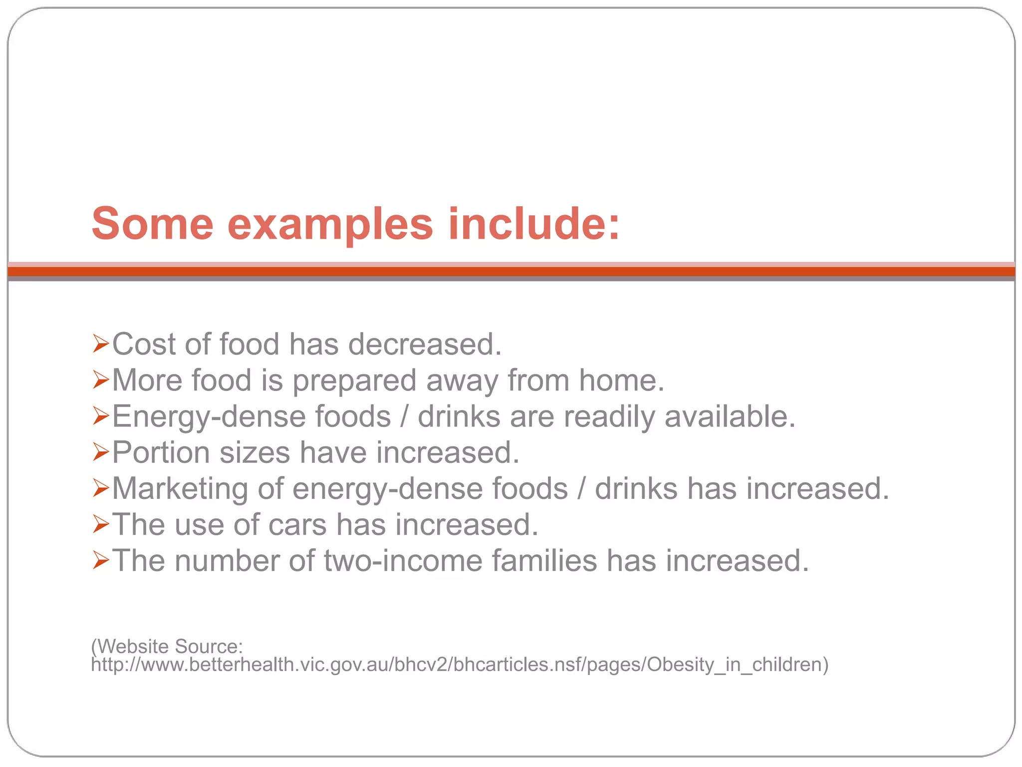 Lack Of Physical Activity And Unhealthy Food Choices Equals Obesity | PPT