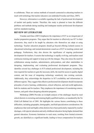 LACK OF PROFESSIONAL DEVELOPMENT AND QUALITY OF TEACHER | PDF