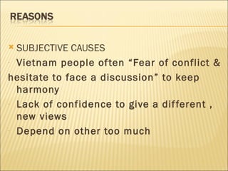 Lack of teamwork skills.1 | PPT