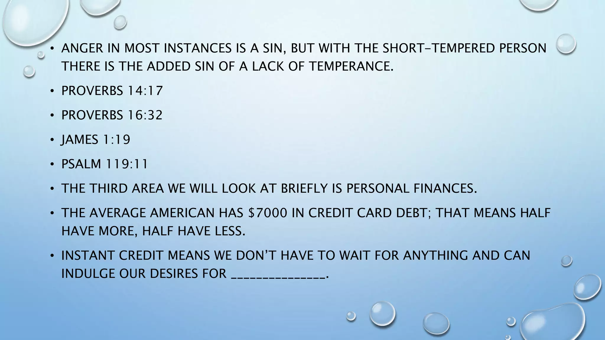 Lack of temperance | PPTX