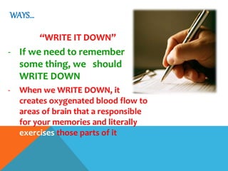 Memory Skills | PPT