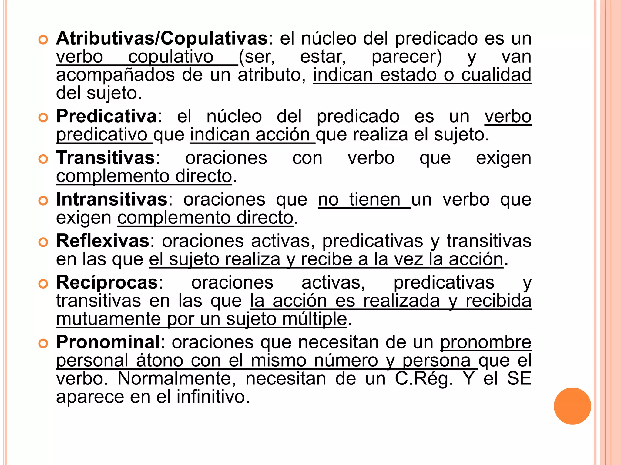 La clasificación de oraciones | PPTX