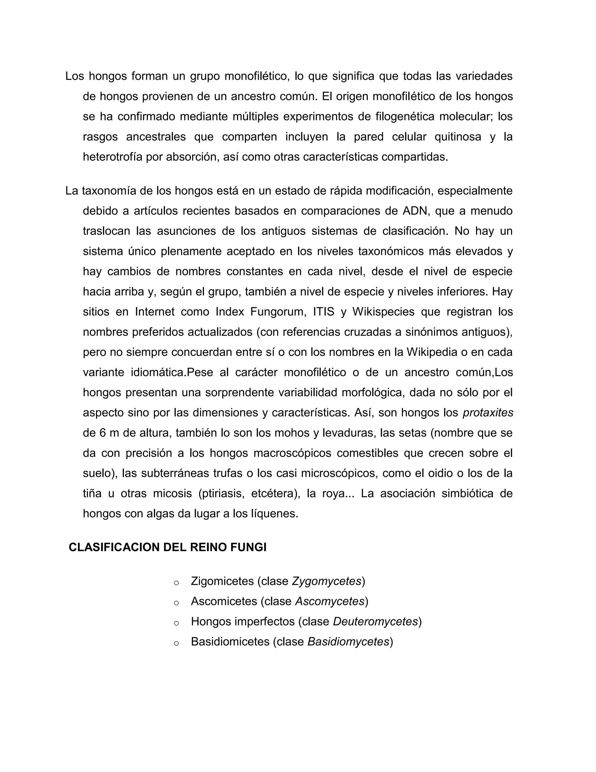 La clasificacion de los reinos | PDF