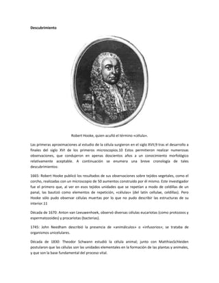 La célula animal | DOCX