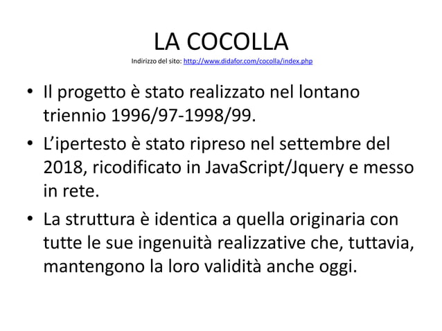 La cocolla - Macerata | PPT