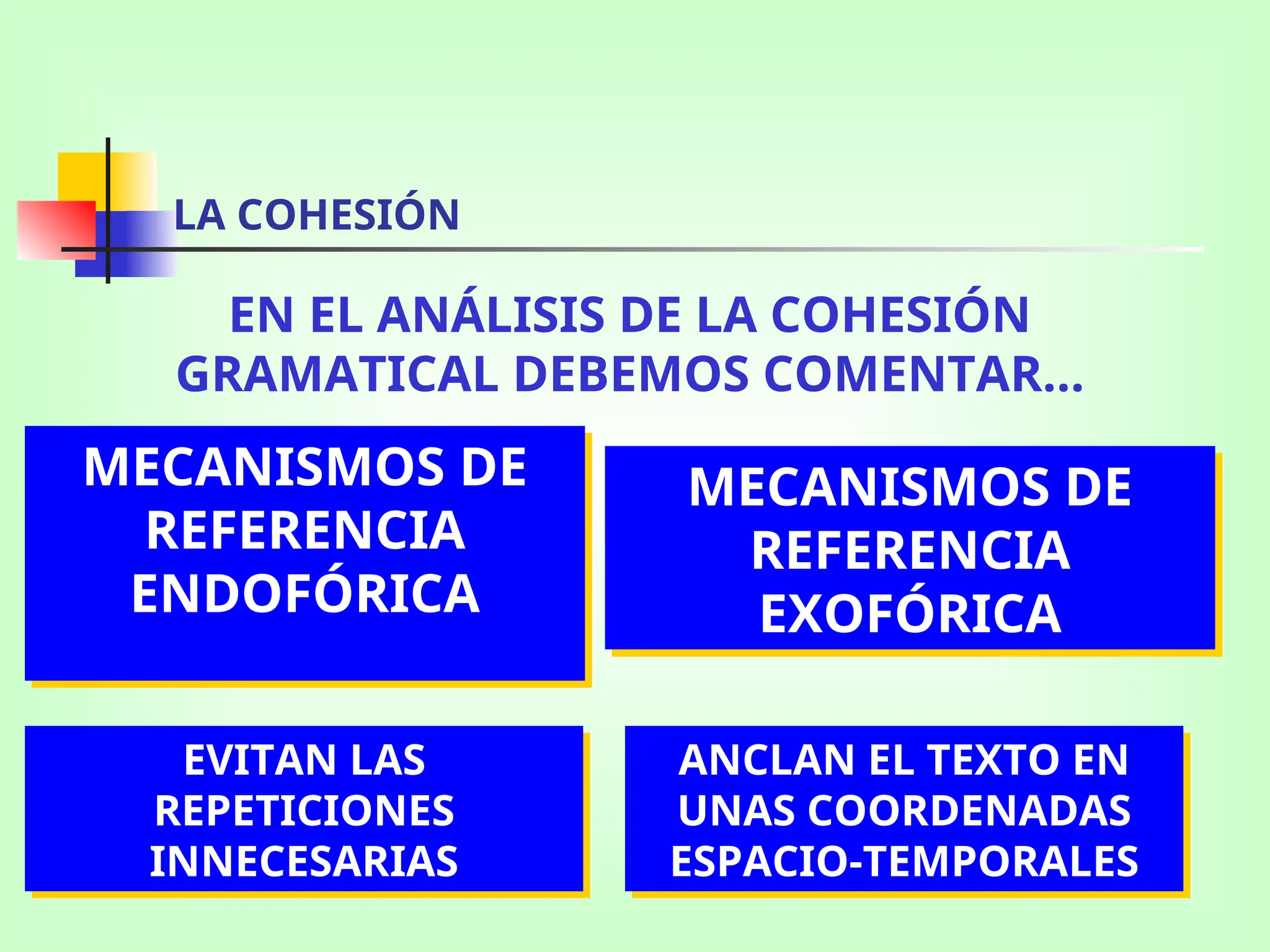 La cohesión La cohesión gramatical.ppt