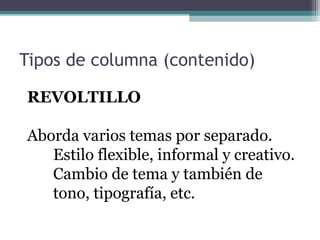La columna periodística | PPT