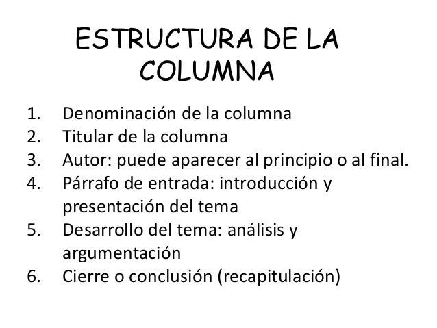 La columna periodística