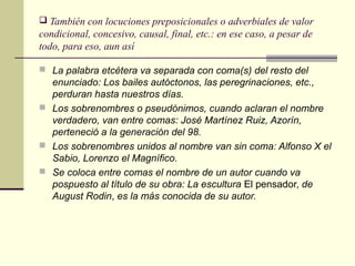 La coma (,) | PPT