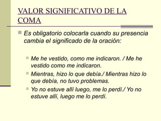 La coma (,) | PPT